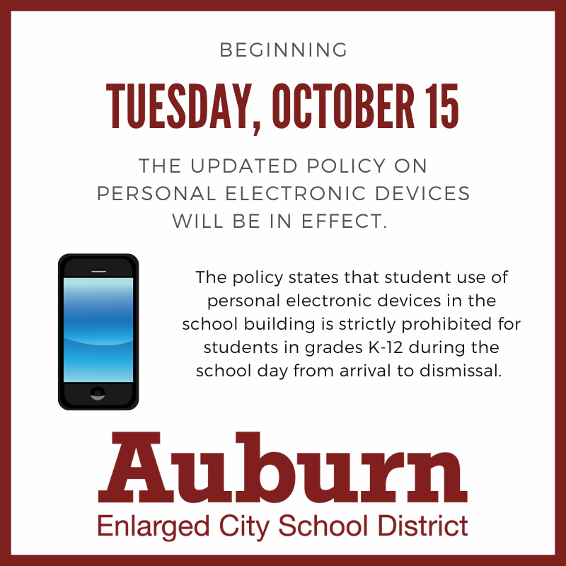 October 15: Updated Personal Electronic Device Policy Will Be in Place ...